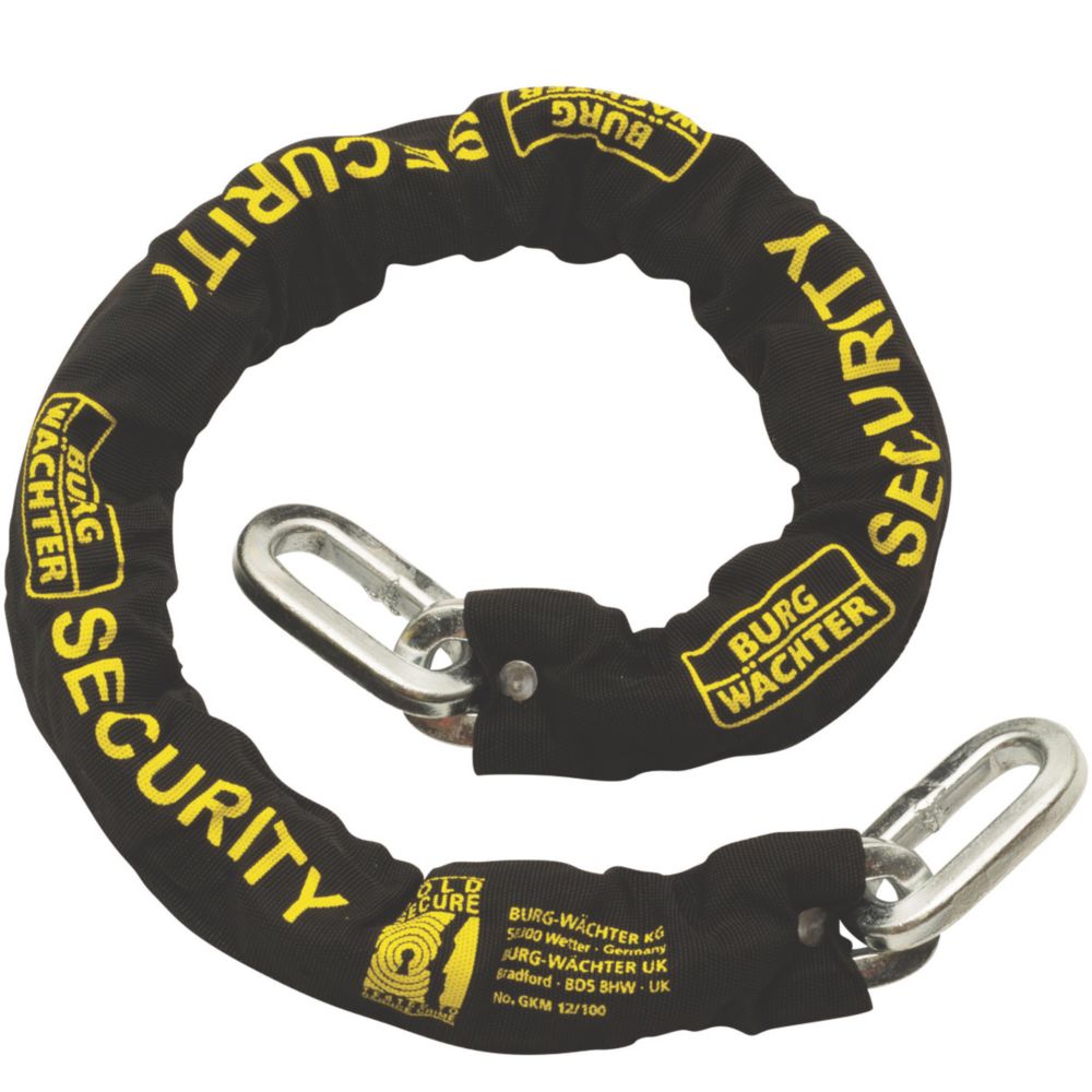 Burg-Wachter Hardened Steel Heavy Duty Chain 1m x 12mm - Screwfix