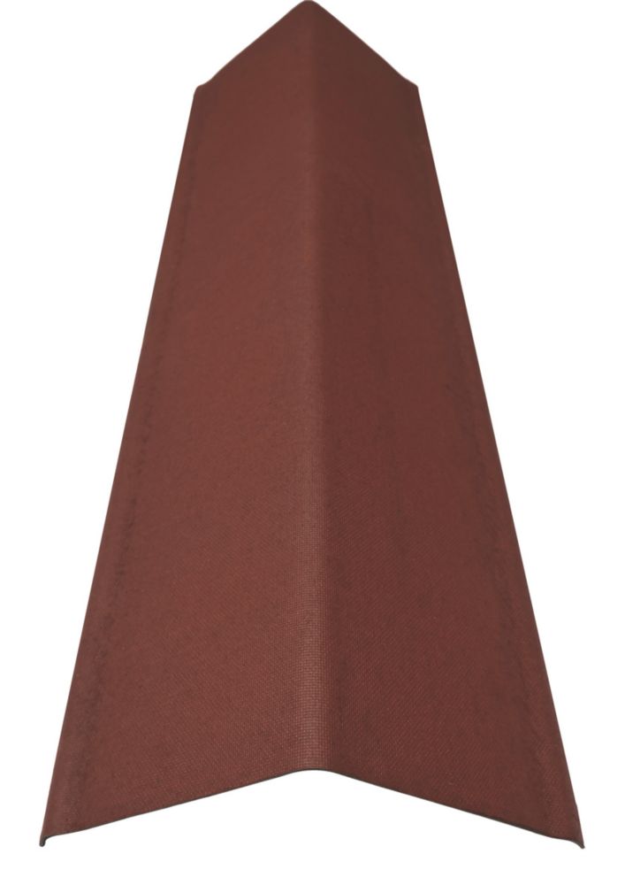 Onduline Red Corrugated Bitumen Edge Piece 1000mm x 410mm - Screwfix