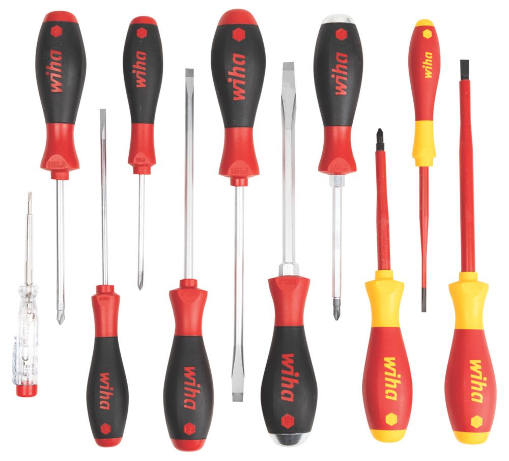 Wiha SoftFinish Mixed Screwdriver Set 11 Pieces - Screwfix