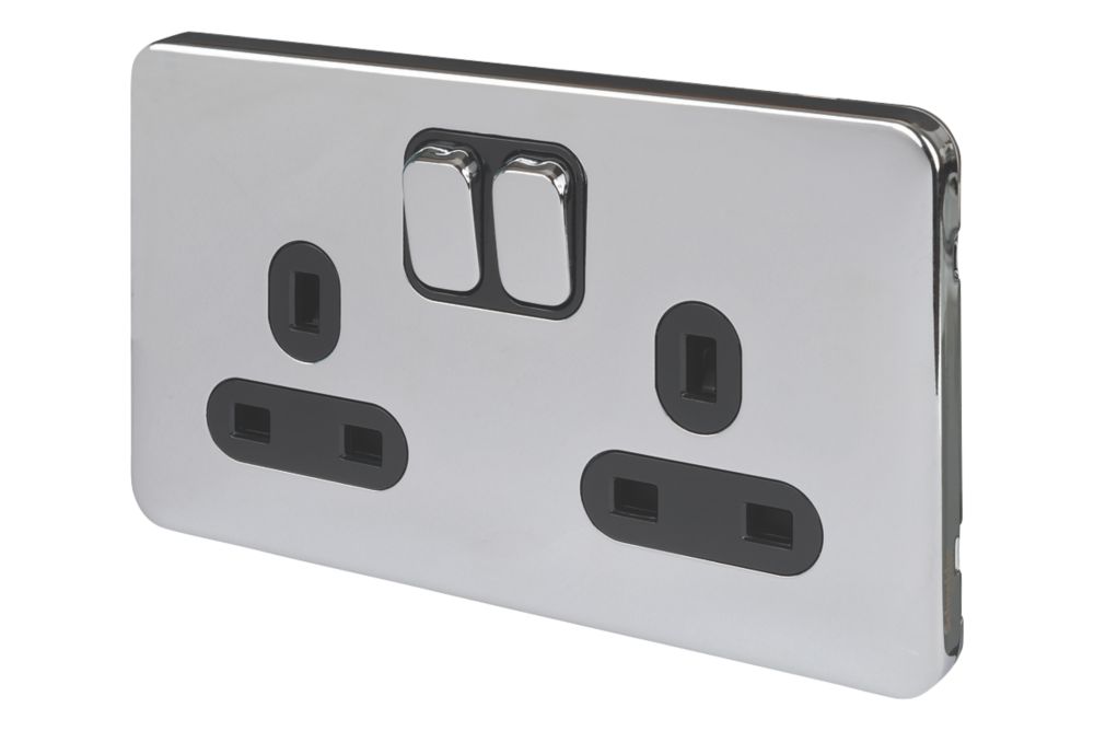 Polished Chrome Sockets | Switches & Sockets | Screwfix.com