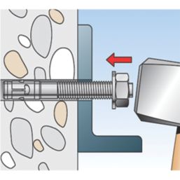 Fischer FXA Throughbolts M10 x 86mm 50 Pack - Screwfix