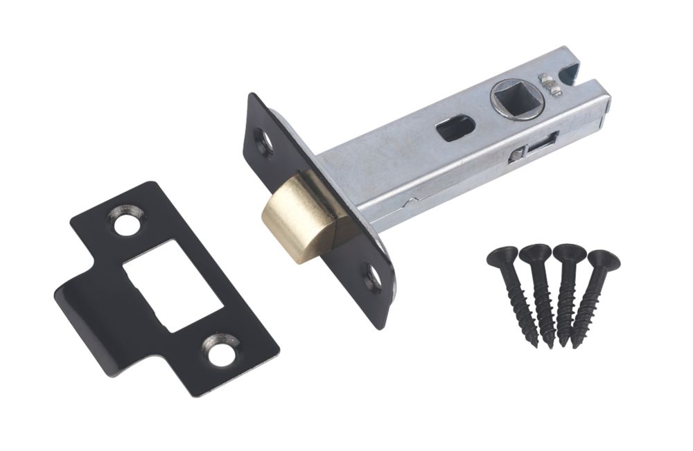 Smith & Locke Black Tubular Mortice Latch 80mm Case - 58mm Backset ...