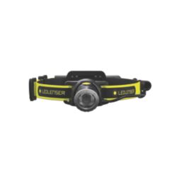 LEDlenser iH8R Rechargeable LED Head Torch Black/Yellow 600lm - Screwfix
