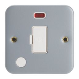 Contactum 13A Unswitched Metal Clad Fused Spur & Flex Outlet with Neon ...