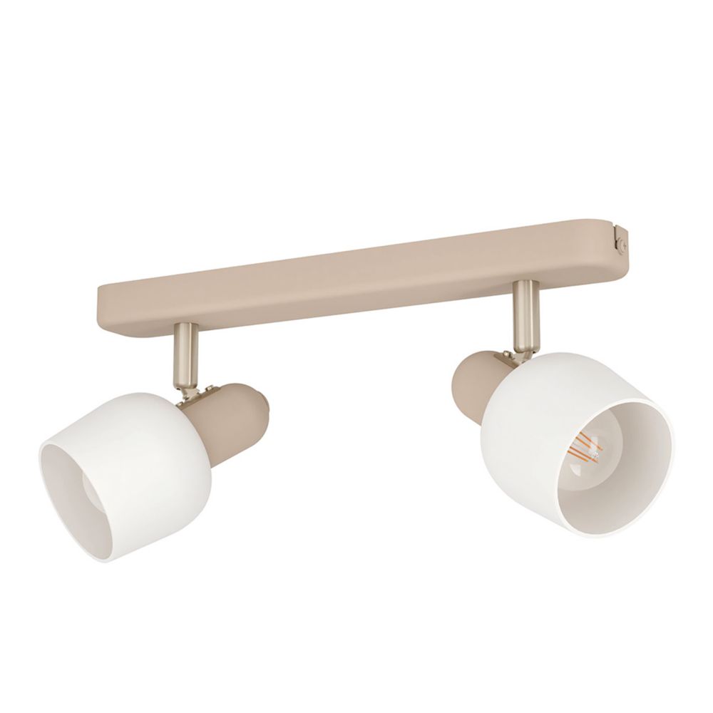 Eglo Corato 2-Light Ceiling Light Sandy/White - Screwfix