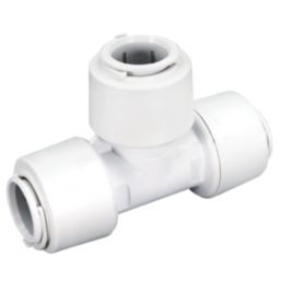 FloPlast FloFit+ Plastic Push-Fit Equal Tee 28mm - Screwfix