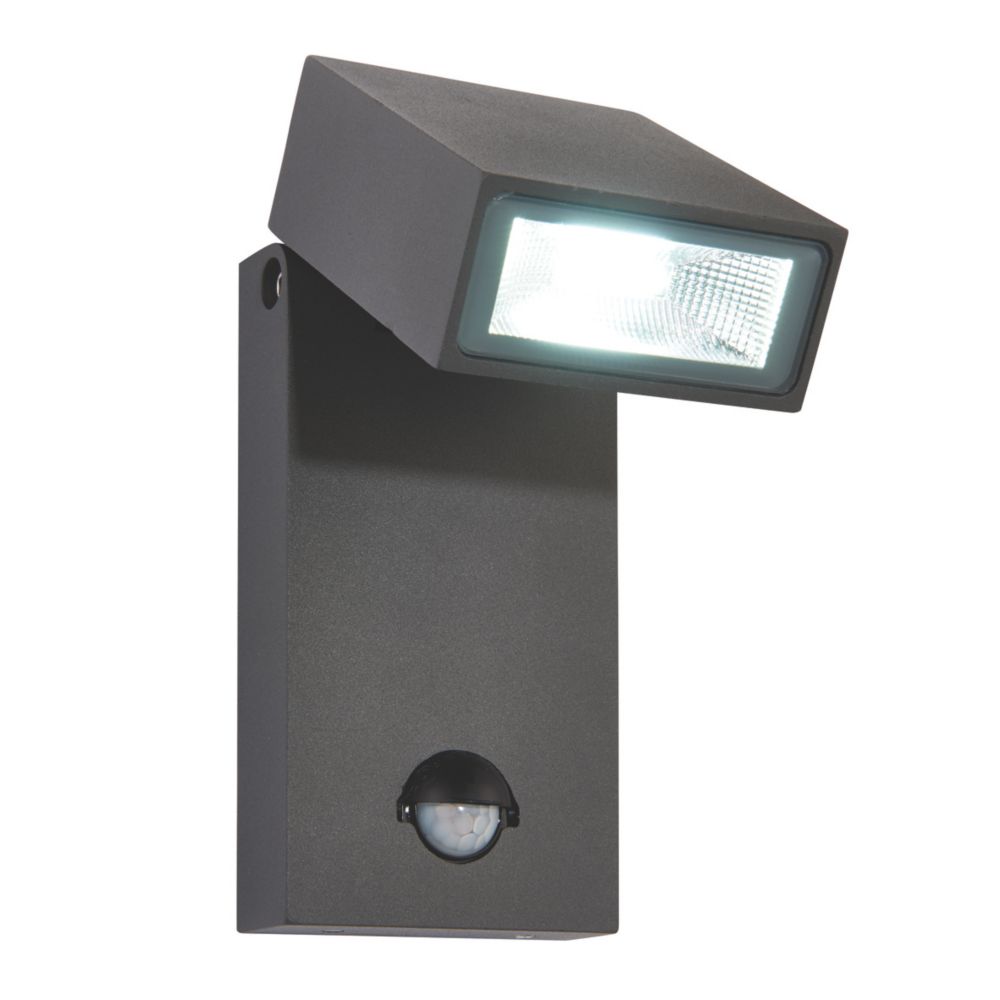 Saxby Morti Outdoor LED Wall Light With PIR Sensor Anthracite Grey 11W ...