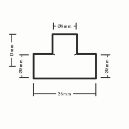 Flomasta Copper End Feed Equal Tee 8mm - Screwfix