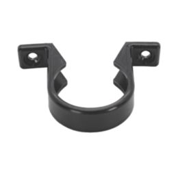 FloPlast Push-Fit Pipe Clips Black 40mm 10 Pack - Screwfix
