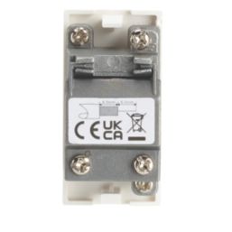 Contactum Media Modular F-Type Satellite Socket White - Screwfix