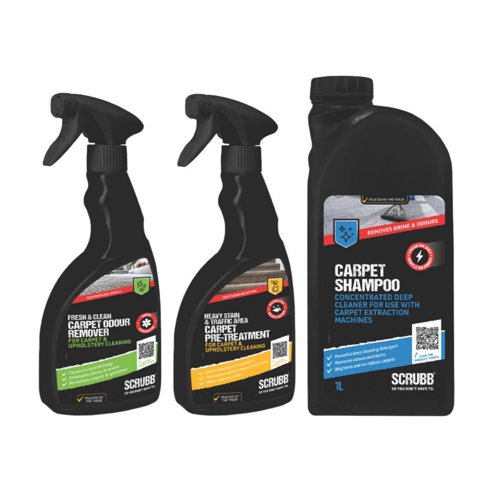 Scrubb Complete Carpet Deep Cleaning Kit - Screwfix