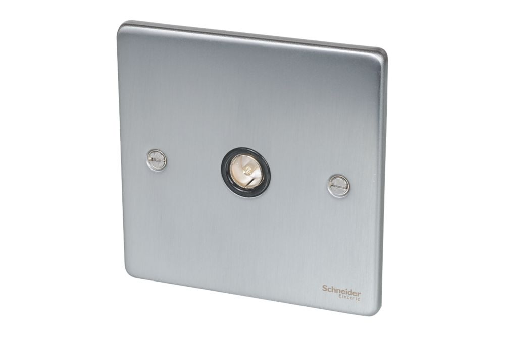 Schneider Electric Ultimate Low Profile 1-Gang Coaxial TV / FM Socket ...