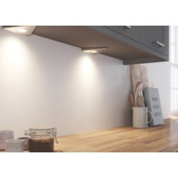 Sensio Treos Triangular LED Under Cabinet Lights Steel 8W 180lm 4 Pack ...