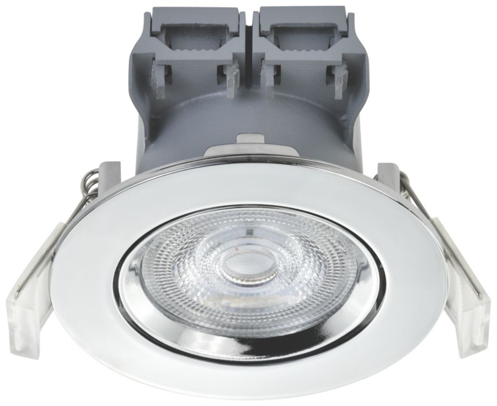 LAP Tilt LED Downlight Chrome 4.5W 420lm | Downlights | Screwfix.com