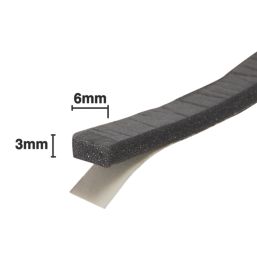 Stormguard Sureseal 3 Self-Adhesive Foam Draught Excluder Weatherstrips ...