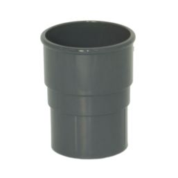 FloPlast Round Downpipe Socket Anthracite Grey 68mm - Screwfix