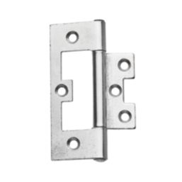 Smith & Locke Polished Chrome Flush Hinges 100mm x 59.5mm 2 Pack - Screwfix