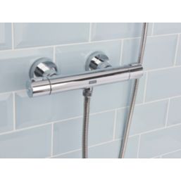 Bristan Frenzy Rear-Fed Exposed Chrome Thermostatic Bar Mixer Shower ...