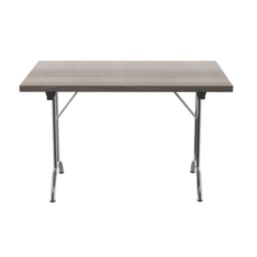 TC Group One Union Rectangular Folding Table Grey Oak/Silver 1200mm x ...
