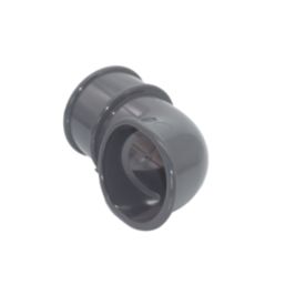 FloPlast MiniFlo Round Downpipe Shoe Anthracite Grey 50mm - Screwfix
