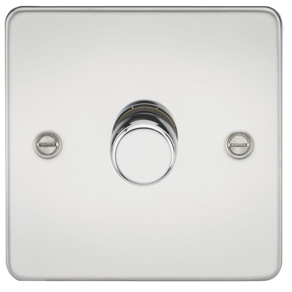 Knightsbridge 1-Gang 2-Way LED Dimmer Switch Polished Chrome - Screwfix