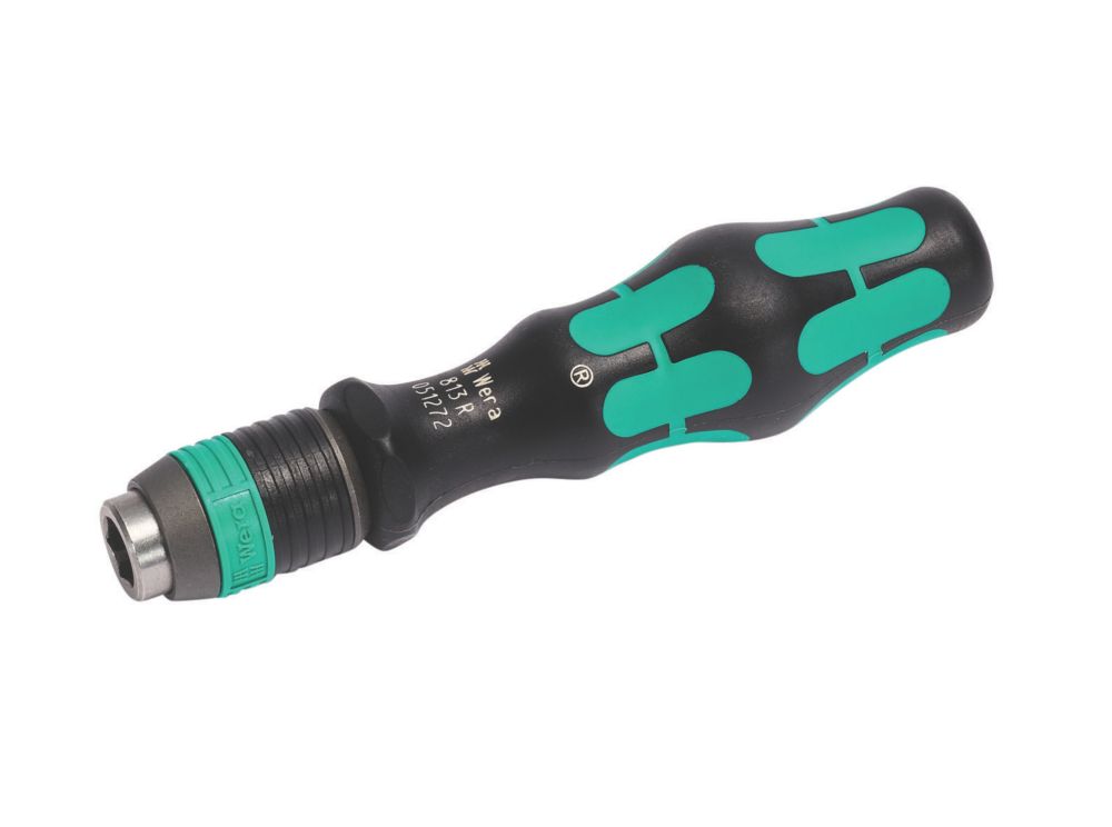 Wera Kraftform Plus 813 R 1/4" Hex Bit-Holding Driver Handle - Screwfix