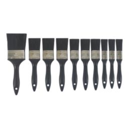 Flat Paint Brush Set 10 Pieces - Screwfix