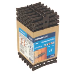 Rawlplug Uno Wallplugs 7mm x 30mm 288 Pack - Screwfix
