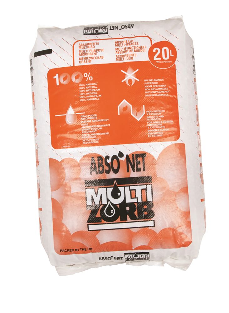 Abso Net Multizorb Absorbent Granules 20Ltr 70 Pack - Screwfix