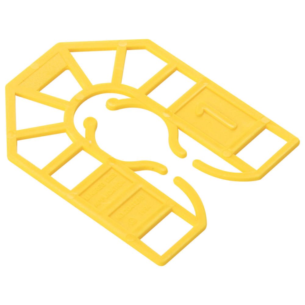 Broadfix U Shims Yellow Small 55mm x 1mm x 43mm 200 Pack - Screwfix