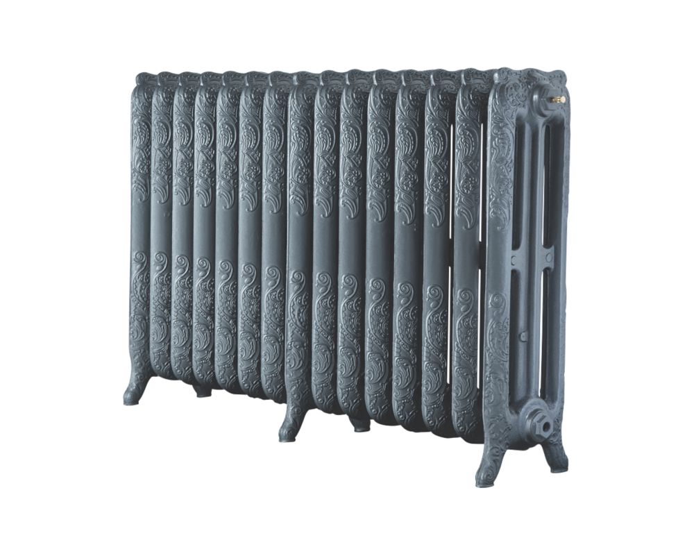 Arroll 760mm x 1234mm 7370BTU Cast Grey Cast Iron 3 Column Radiator ...