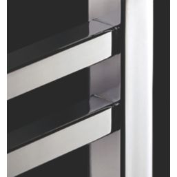 Kudox 800mm x 330mm 583BTU Chrome Flat Designer Towel Radiator - Screwfix