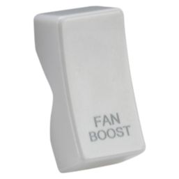 Knightsbridge 'FAN BOOST' Switch Cover White - Screwfix