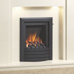 Be Modern Design Black Slide Control Inset Gas Manual Fire 510mm x ...