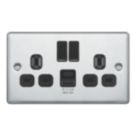 Chrome Double Sockets | Chrome 2 Gang Socket | Screwfix