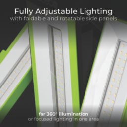 Luceco Rechargeable LED 360° Worklight 1200/2000/4000lm - Screwfix