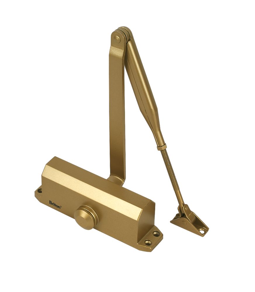 Briton 121CE Fire Rated Overhead Door Closer Gold - Screwfix