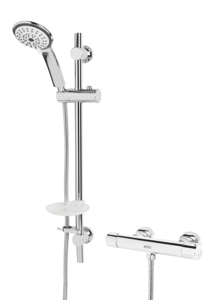 Refurb Bristan Arcus Cool Touch Rear-Fed Exposed Chrome Thermostatic ...