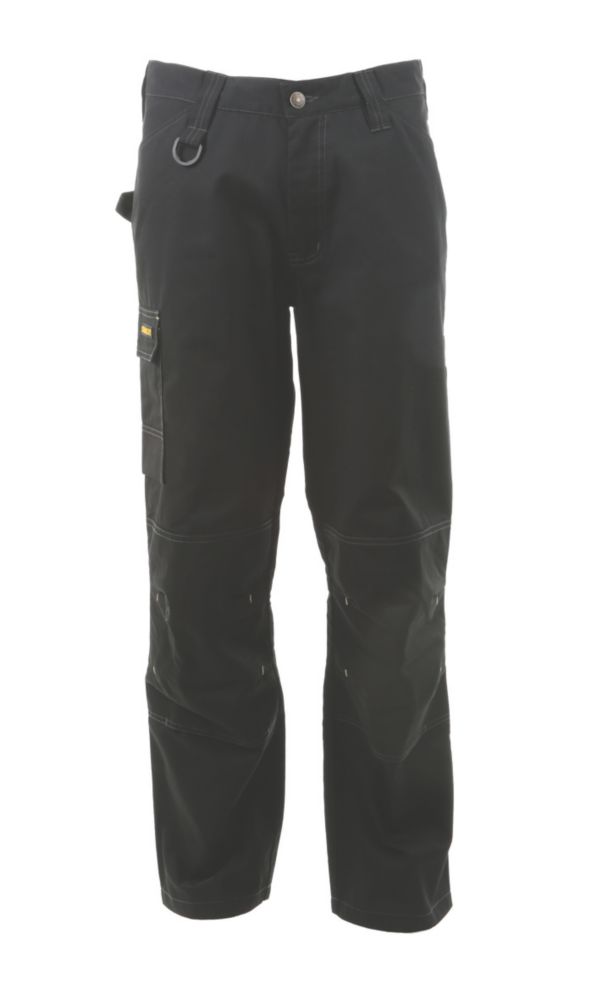 Stanley Derby Work Trousers Black 32" W 31" L - Screwfix