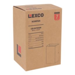 Lexco Scorpius Outdoor LED Wall Light Black 23W 3500lm - Screwfix