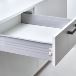 Essentials Silver Side Fix Drawer Runners 450mm 2 Piece Set - Screwfix
