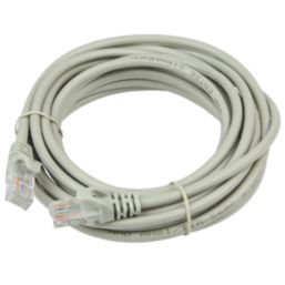 Philex Grey Unshielded RJ45 Cat 5e Ethernet Cable 5m - Screwfix