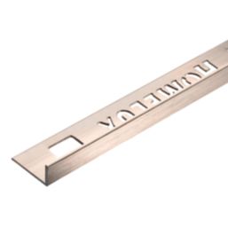 Homelux 9mm Straight Aluminium Tile Trim Champagne 2.5m - Screwfix