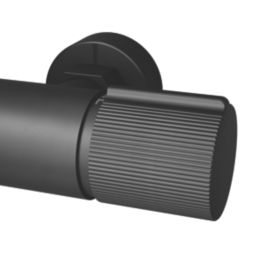 Swirl Gallen Rear-Fed Exposed Matt Black Thermostatic Multi-Head Shower ...