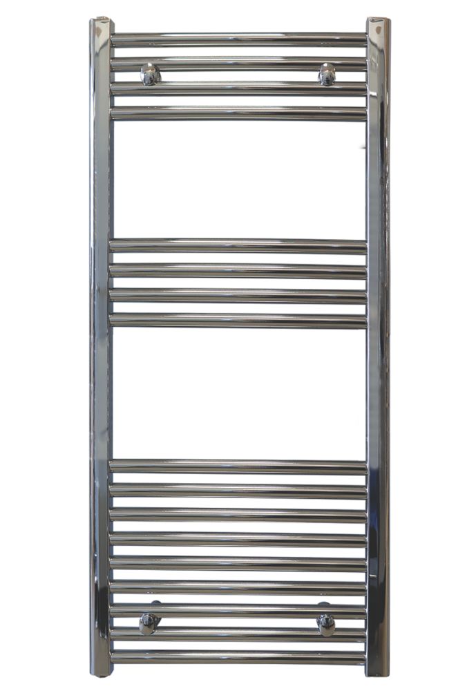 Towelrads 1000mm x 400mm 812BTU Chrome Flat Towel Radiator - Screwfix