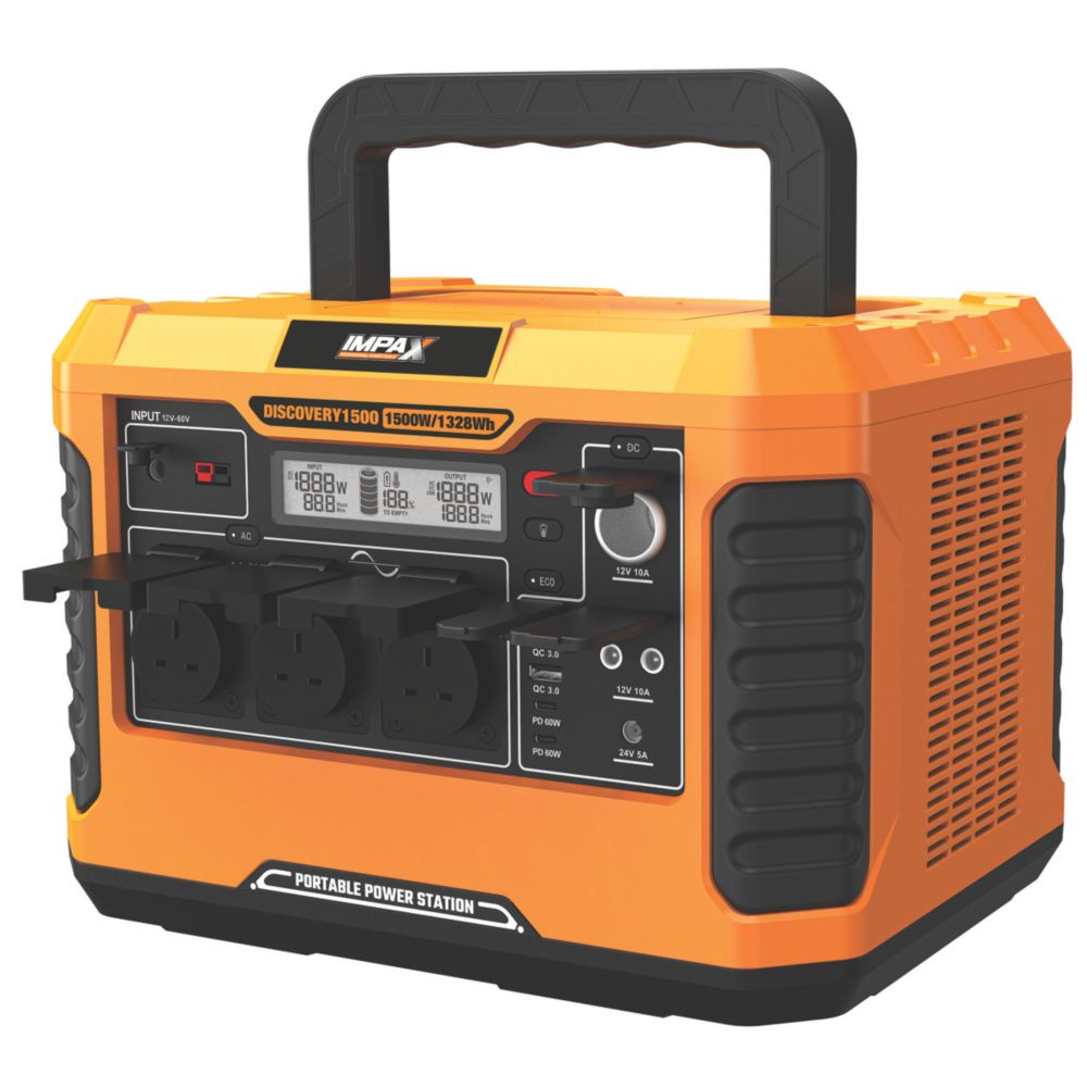 IMPAX DISCOVERY 1500W Portable Power Station 1328Wh - Screwfix