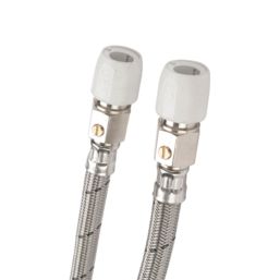 Hep2O Push-Fit Flexible Tap Connectors 15mm x 1/2" x 300mm 2 Pack ...