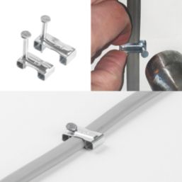 D-Line Grey P-Shape Cable Clips T&E 1.5 & 2.5mm² 1000 Pack - Screwfix