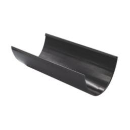 FloPlast Hi-Cap uPVC Half Round Gutter Black 115mm x 3m - Screwfix
