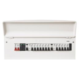 MK Sentry 21-Module 12-Way Populated Dual RCD Consumer Unit with SPD - Screwfix